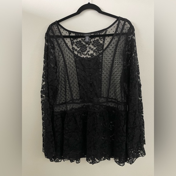 torrid | Tops | Gorgeous Torrid Sheer Lace Top Size 3x | Poshmark